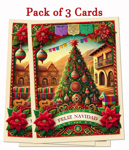 Folded Christmas greeting cards with Spanish text – Long Bridge Publishing