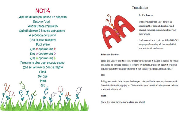 Vocali Italiane, Italian Vowels: A Picture Book about the Vowels of th ...