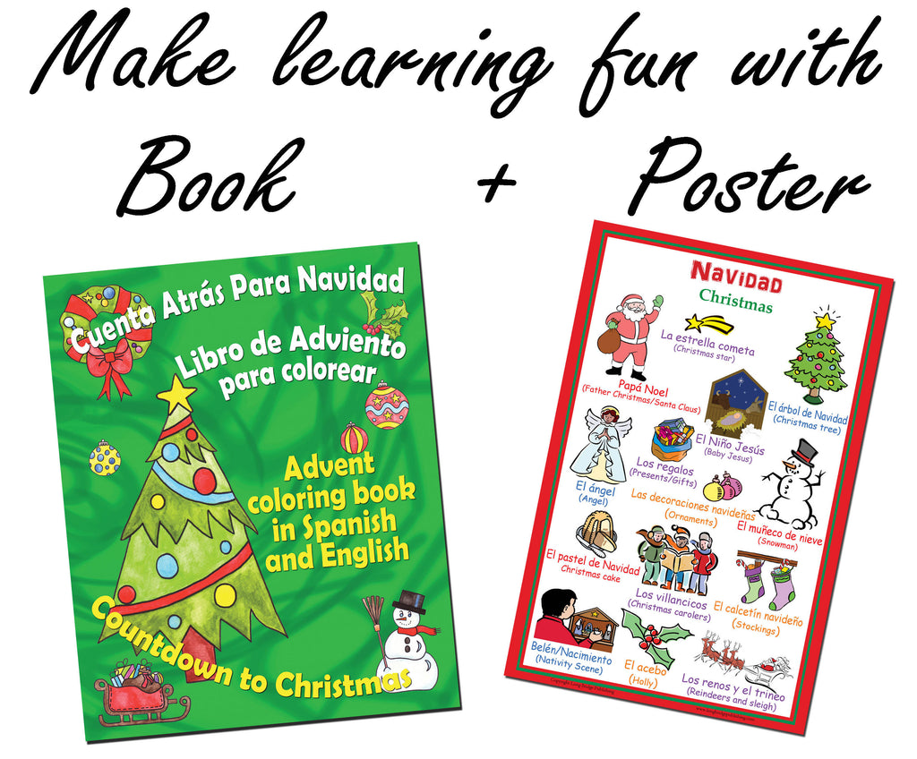 Spanish language school poster: Christmas - Navidad (bilingual Spanish ...