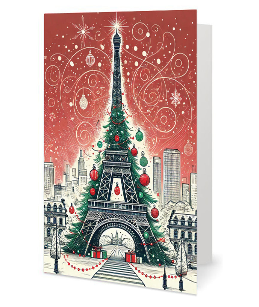 Folded Christmas greeting cards with French text inside – Long Bridge ...