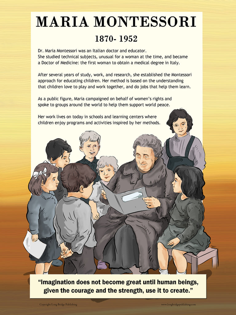 Maria Montessori School Poster – Long Bridge Publishing