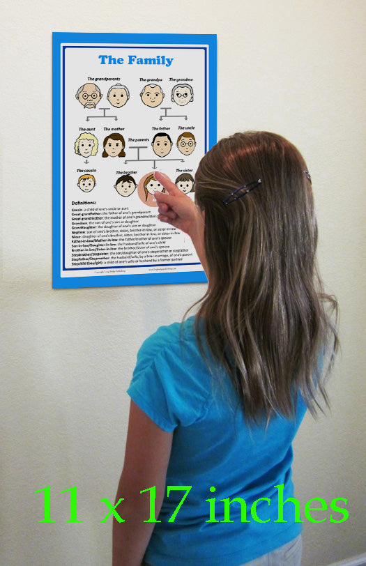 Family members words and definitions in English - School poster and ro ...